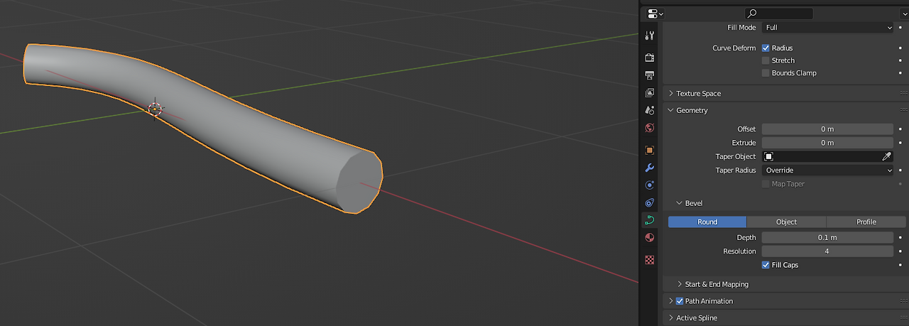 Blender | 스플라인 두께주기 | 원하는 모양으로 두께주기 | Bevel | Spline | Object