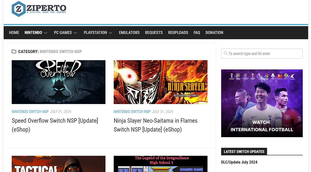 스위치 롬 다운로드 사이트 모음 Switch NSP/NSW/XCI