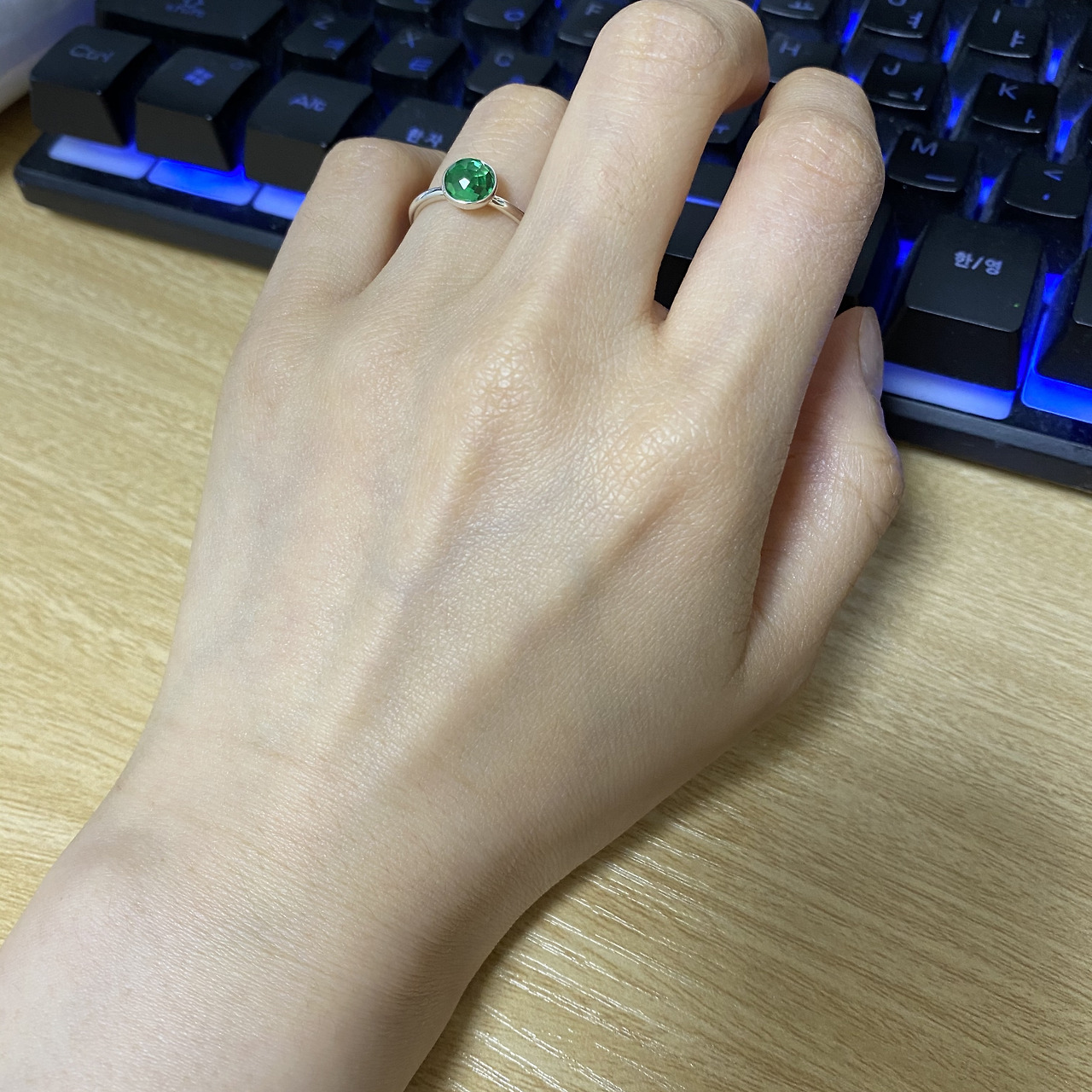 반지추천 '판도라(PANDORA)' 탄생석반지(191012NRG) + 원 러브실버 반지(190896CZ) 가격과 사이즈 후기 ...