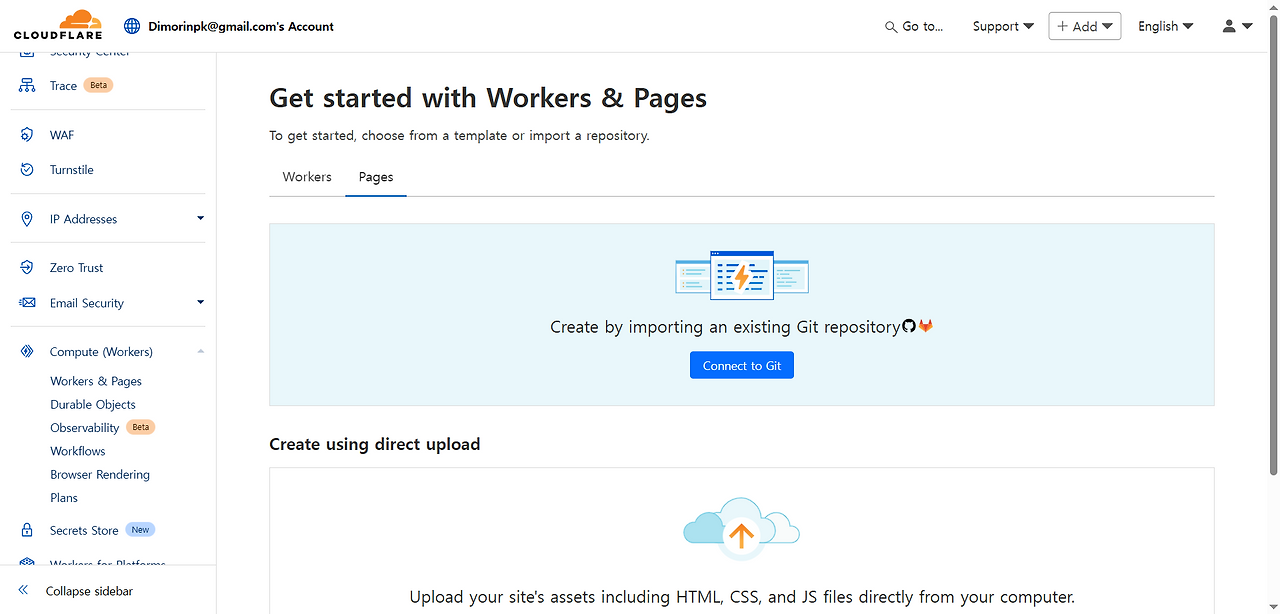 CloudFlare 배포 및 해제 (CloudFlare Pages 정적 사이트)