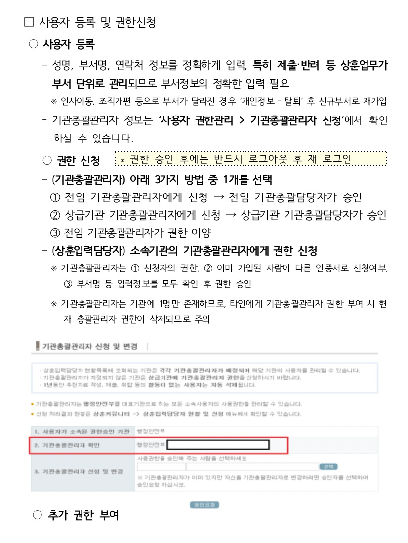 상훈 업무관리시스템 사용방법 (admin.sanghun.go.kr)