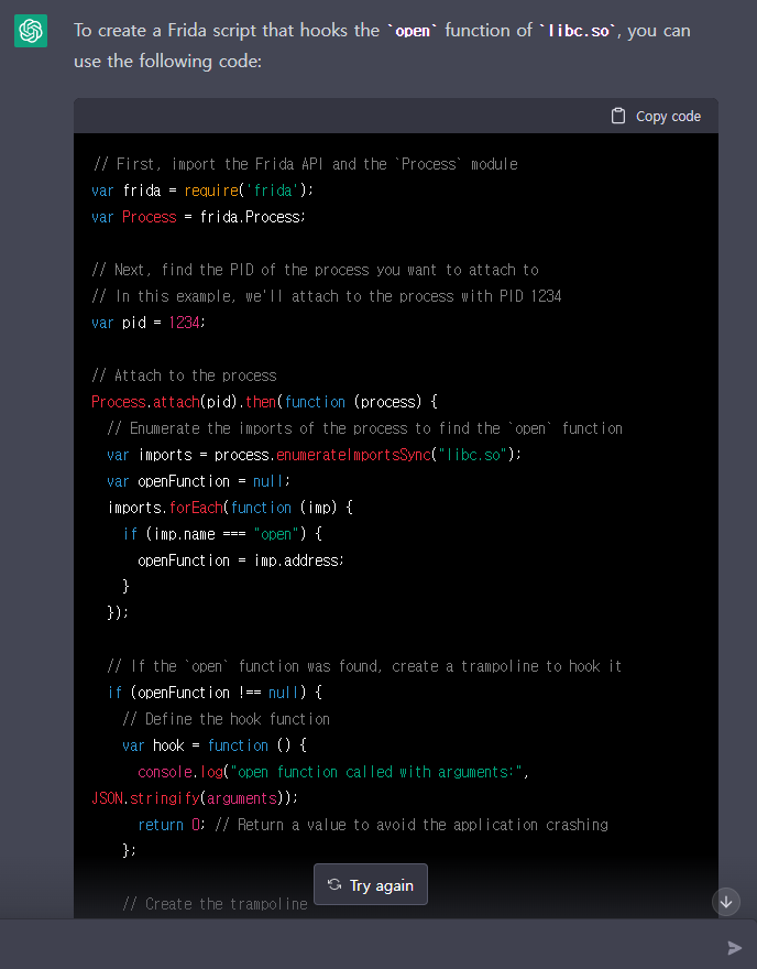 Android Frida Script by ChatGPT :: :-)