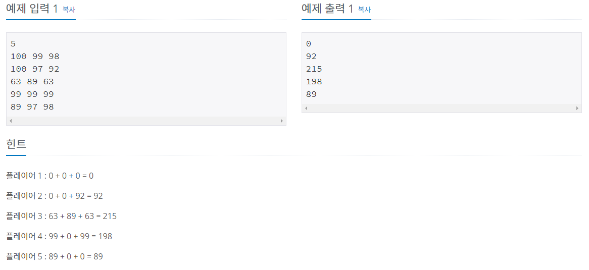 백준 BaekJoon 5533번: 유니크[Java] 자바
