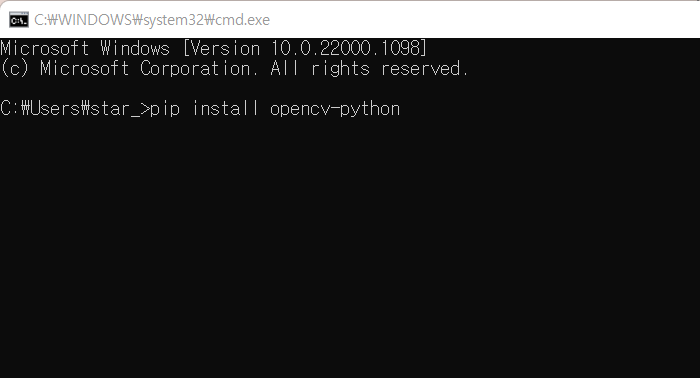 《Python》 openCV 설치 다운로드 / pip install