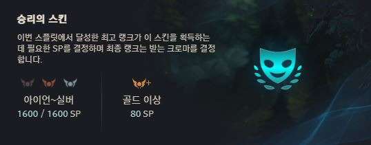 리그 오브 레전드 Lol 랭크 게임 티어별 보상 승리 스킨 획득 조건