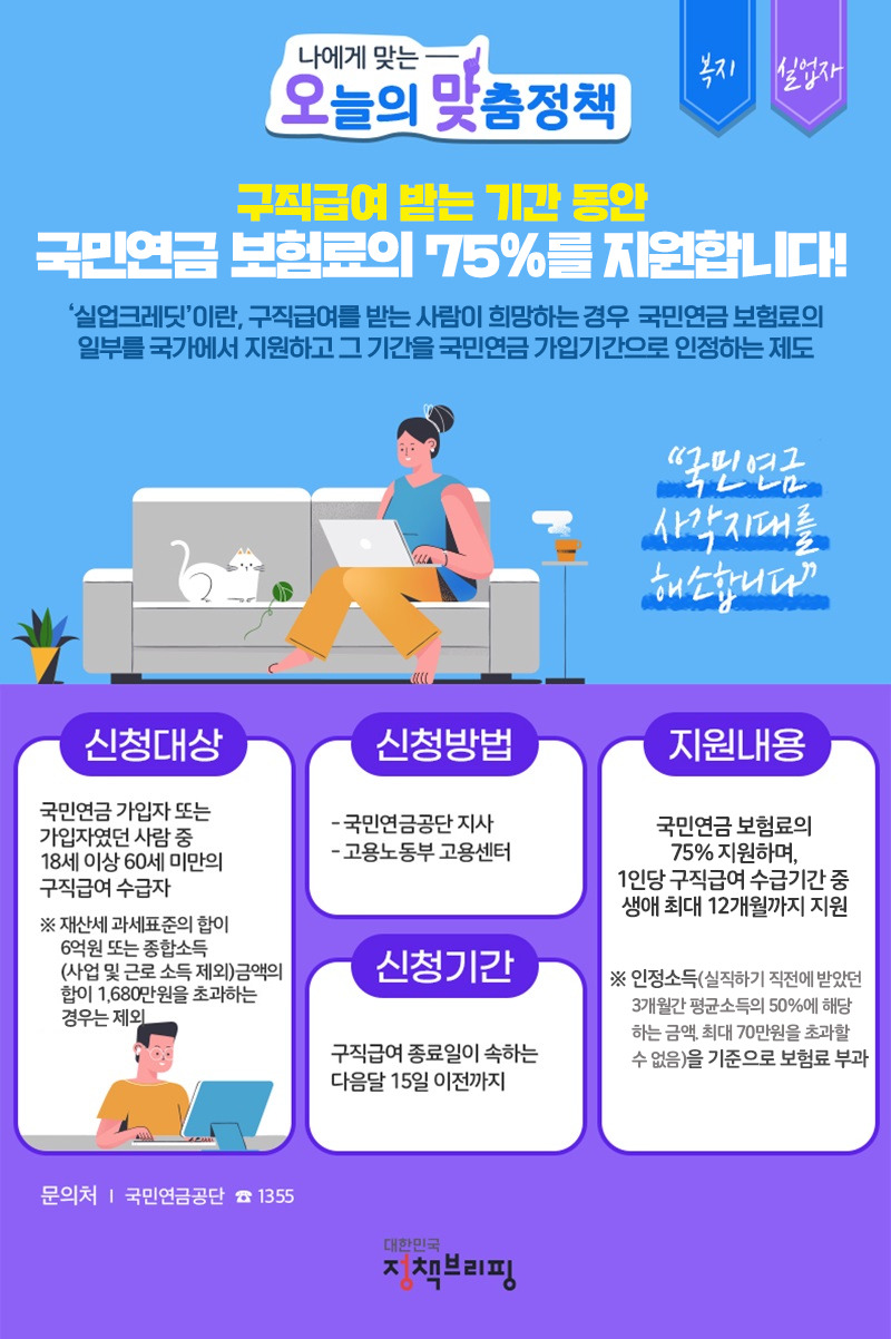 실직자를 위한 국가 지원 제도 실업크레딧과 건강보험 임의계속가입제도