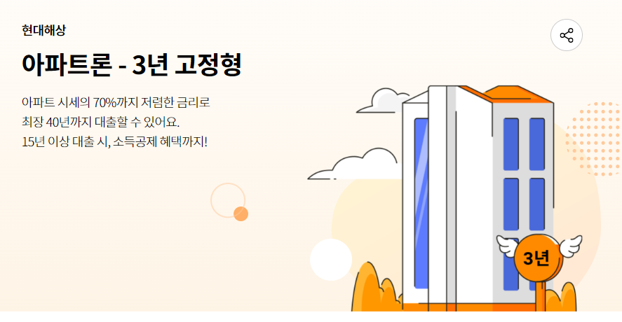 현대해상 아파트담보대출 금리 한도