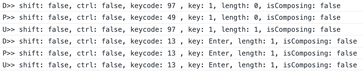 [javascript]keypress, keydown, keyup 이벤트 차이