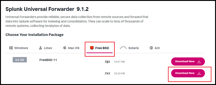 [Opnsense - WAF] Splunk Universal Forwarder 설치