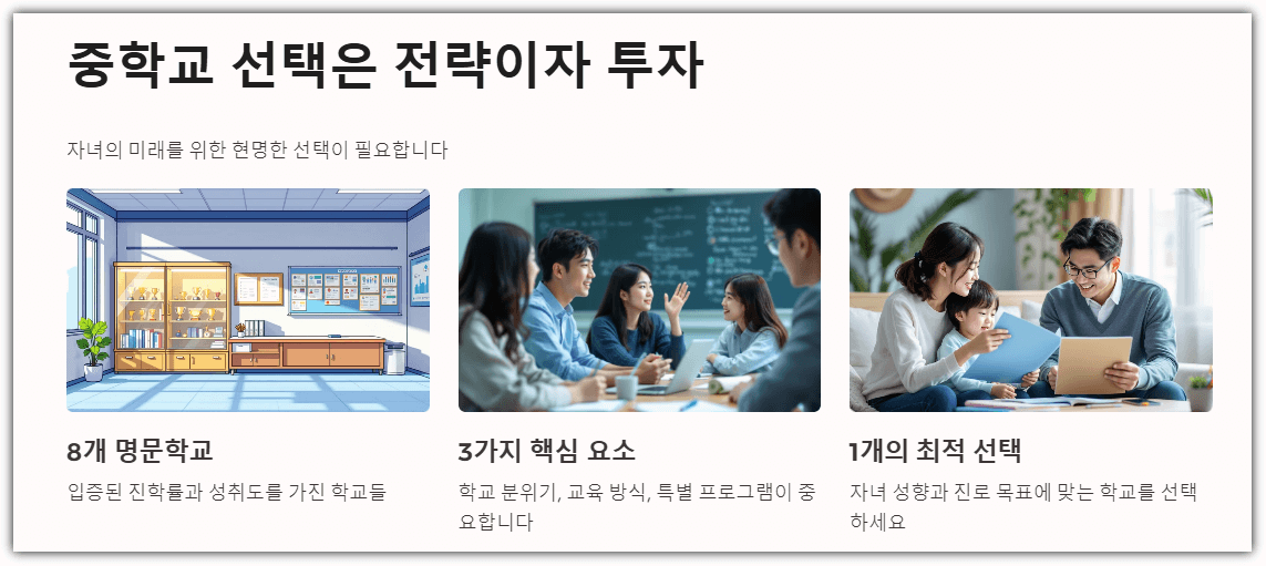 서울 중학교 순위 Top 8 정리 2025 기준