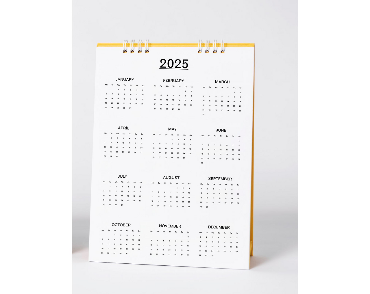 무료 나눔 2025 달력 캘린더 Pdf 출력용 다운로드 모던 실용적 디자인