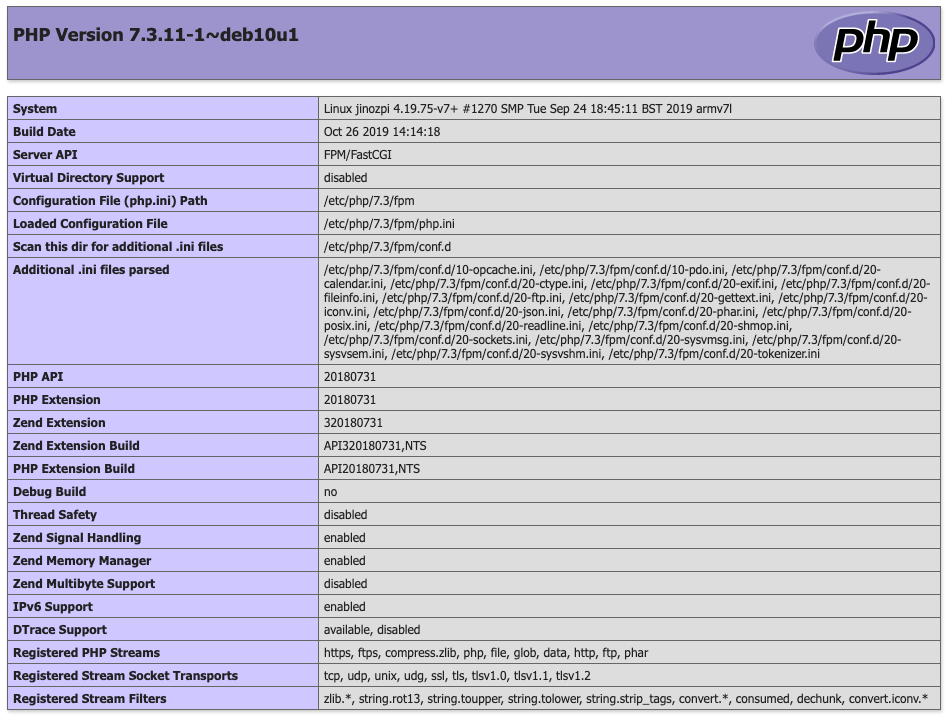 (Raspbian)[Raspberry Pi] EMP([E]nginx + MariaDB + PHP ) 설치