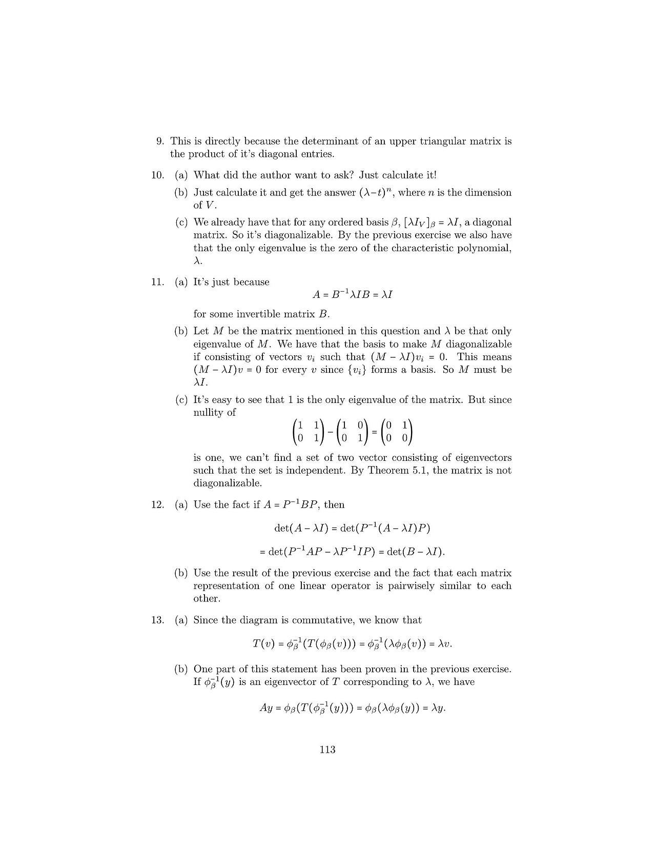 Solutions to Linear Algebra, Stephen H. Friedberg, Fourth Edition ...