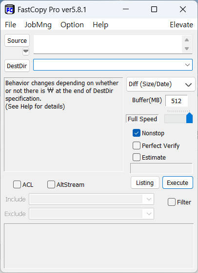 FastCopy v5.8.1 Portable - 윈도우에서 가장 빠른 복사
