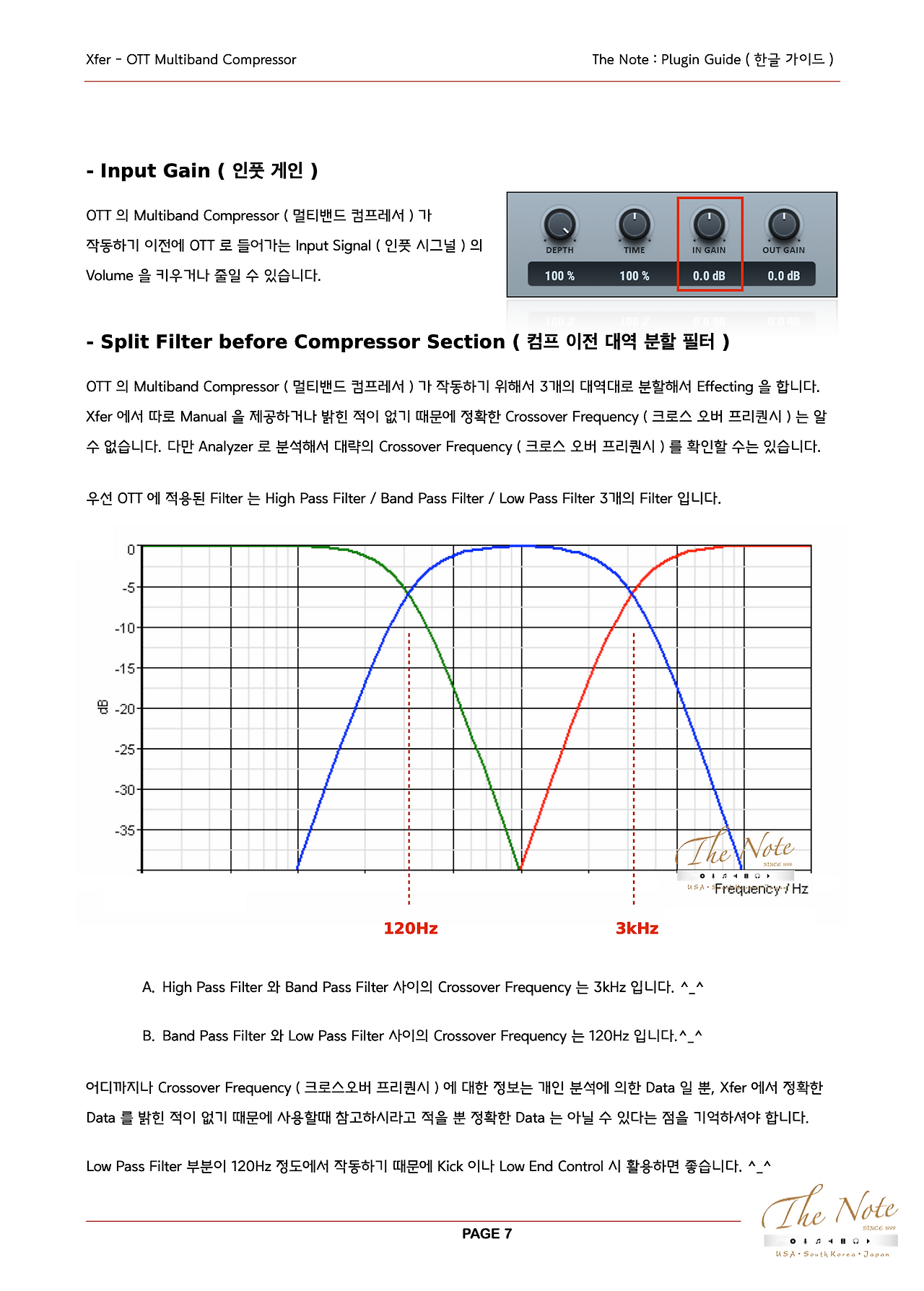 플러그인 활용 가이드 : Xfer - OTT Multiband Compressor :: The Note Music Story