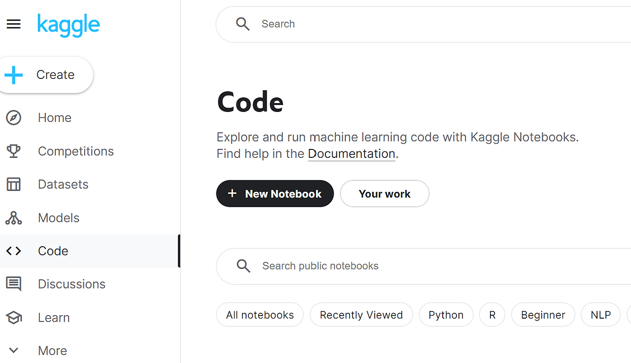 처음 시작할 때 Kaggle 설명서