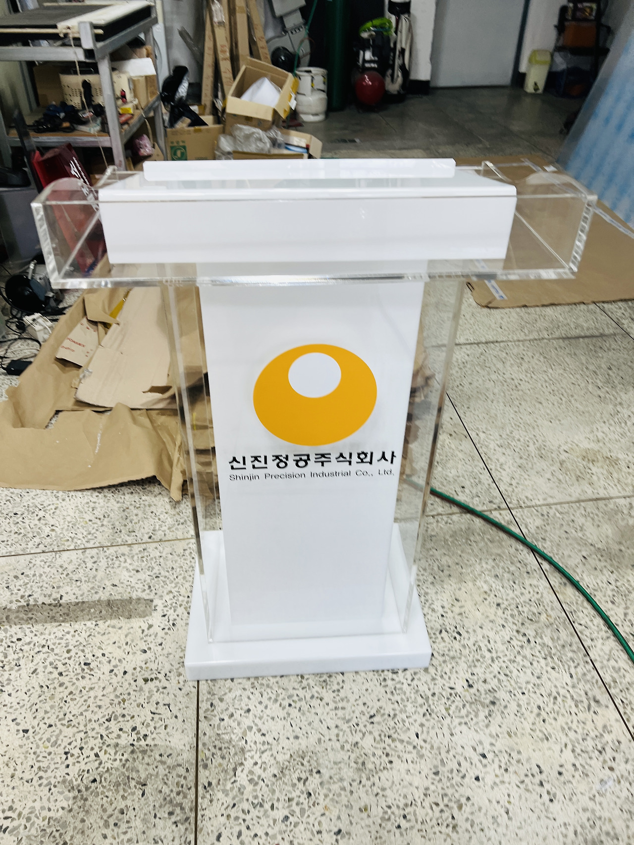 상판70cm 아크릴 강연대 아크릴단상 사회대 연설대 강의대 탁상 연단 설교대 교탁 발언대