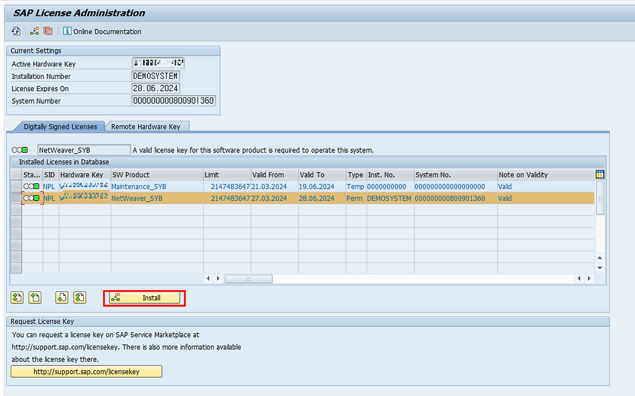 SAP ABAP 무료 개발 서버 - (5) 라이센스 세팅 및 재발급