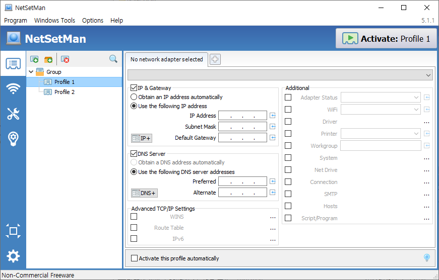 IP Changer NetSetMan — 동방노트