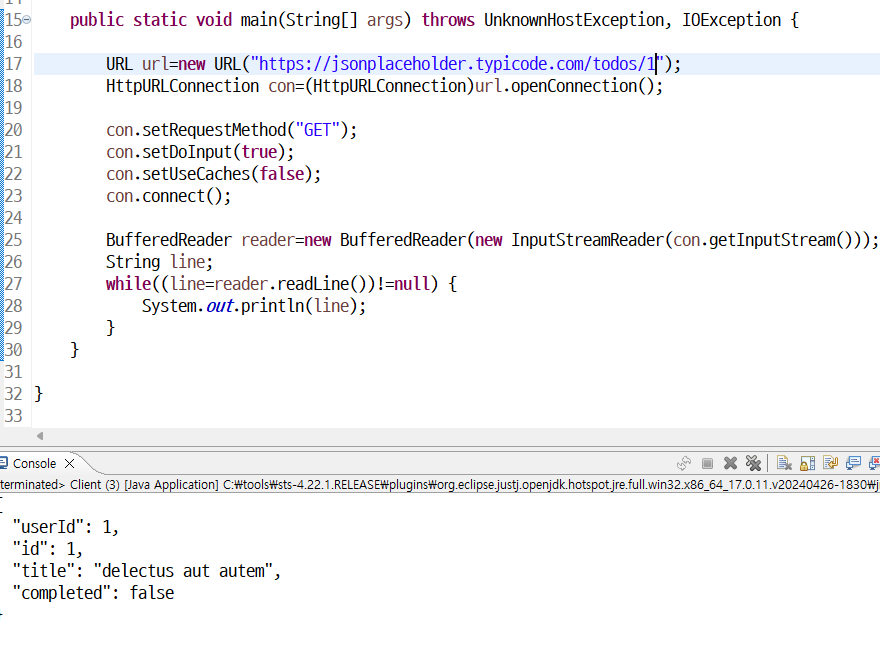 [Java] 108. jsonPlaceHolder 파싱하기 :: 나의 코딩 일지