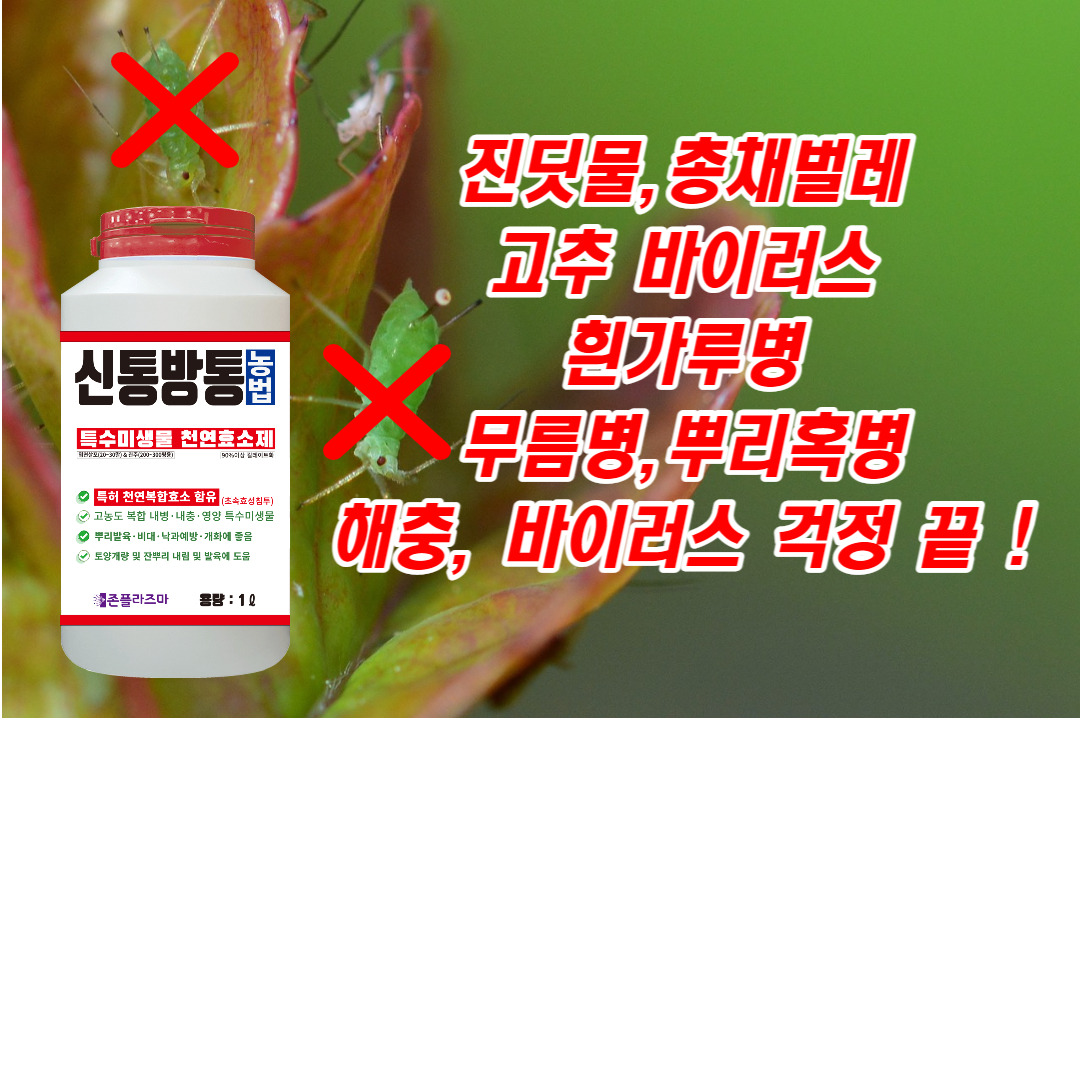 내병성내충성 향상 병해충 없는 신통방통 농법 농약 치기 전에 예방부터