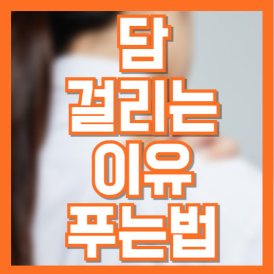 자주 담 걸리는 이유와 빨리 푸는 방법