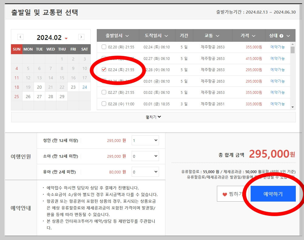 인터파크 땡처리 최저가 항공권 비행기표 구매하기 주의사항