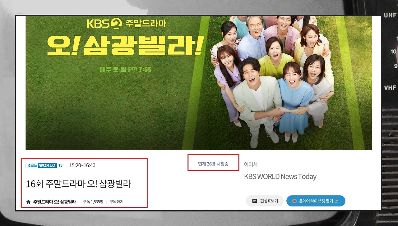 kbs1 tv 생방송 보기 (모든 채널 무료)