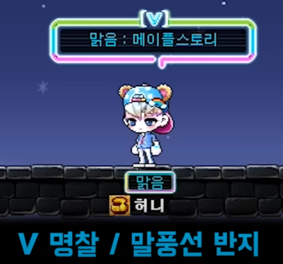 메이플스토리 페어리 브로 명찰말풍선 반지 선택권 Feat맑음로이드