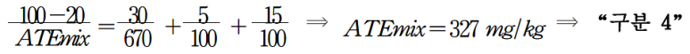 ATEmix 급성독성 추정치 계산