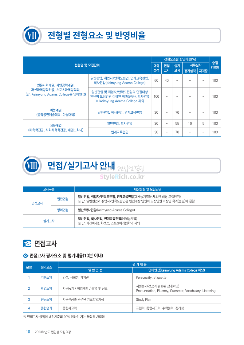 계명대 편입 2023학년도 모집요강 간편하게 보자