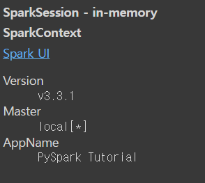 [Pyspark] pyspark설치 및 데이터 읽어오기, RDD&Python객체&DataFrame 변환