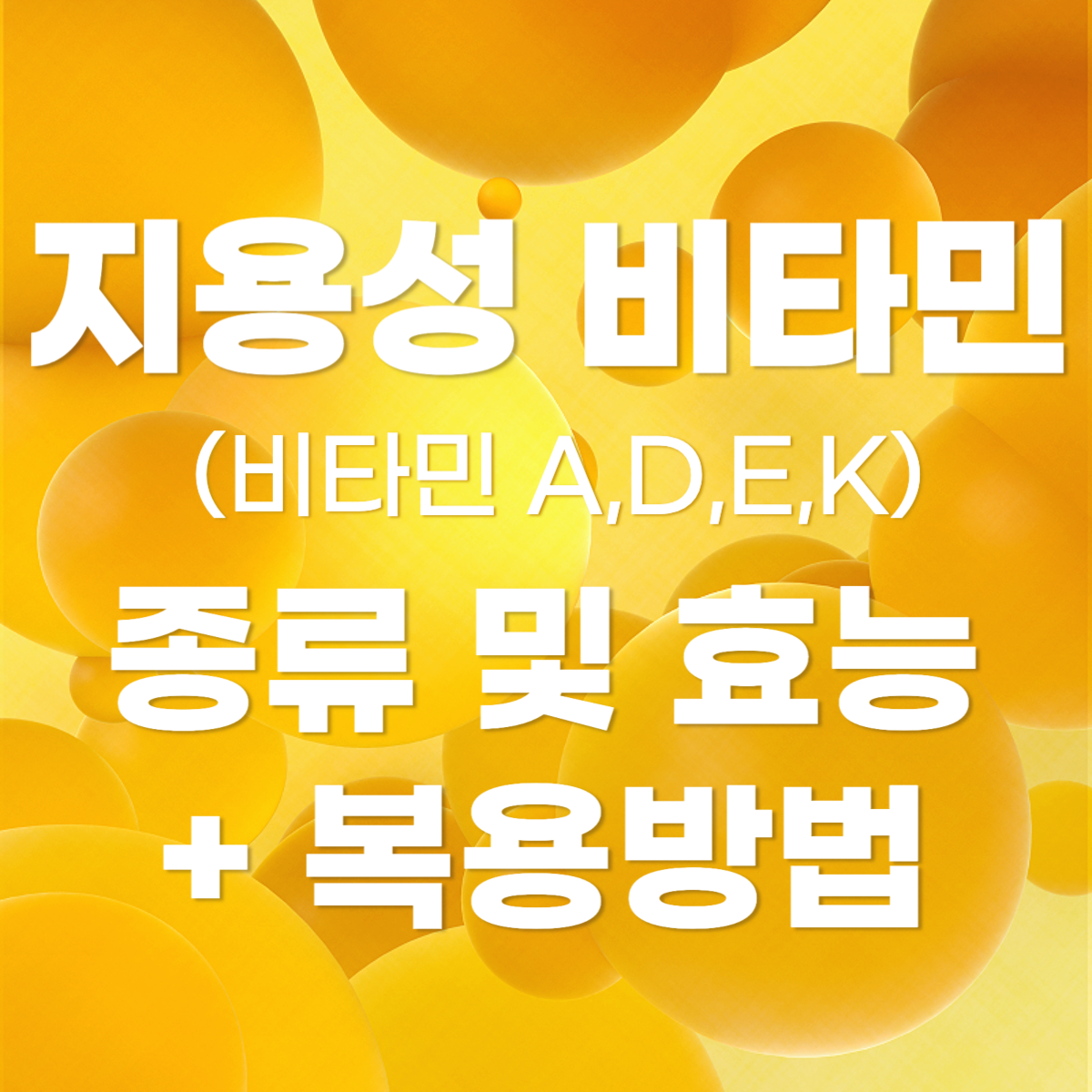 지용성 비타민 종류비타민 A D E K 및 효능 복용법