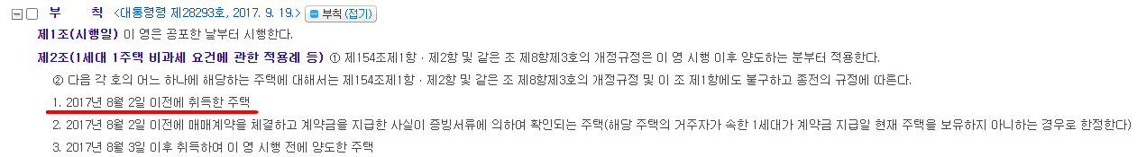 2017년 8월 2일 이전 취득한 조정대상지역 내 아파트를 재건축 후 매각할 경우 양도세를 내야 하나