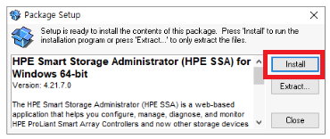 HPE Smart Storage Administrator 윈도우 버전 다운로드