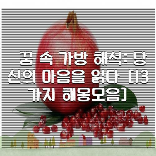 꿈 속 가방 해석 당신의 마음을 읽다 13가지 해몽모음