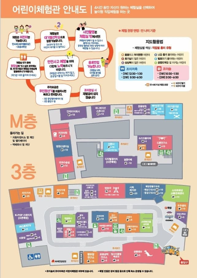 한국 잡월드 국내 최대 어린이 직업체험관 주차이용 방법 식당