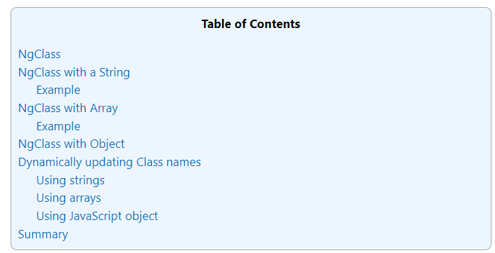 Angular NgClass Directive