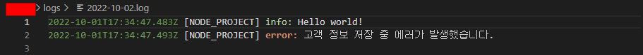 [NODE.JS] winston 사용하여 로그를 기록해보기