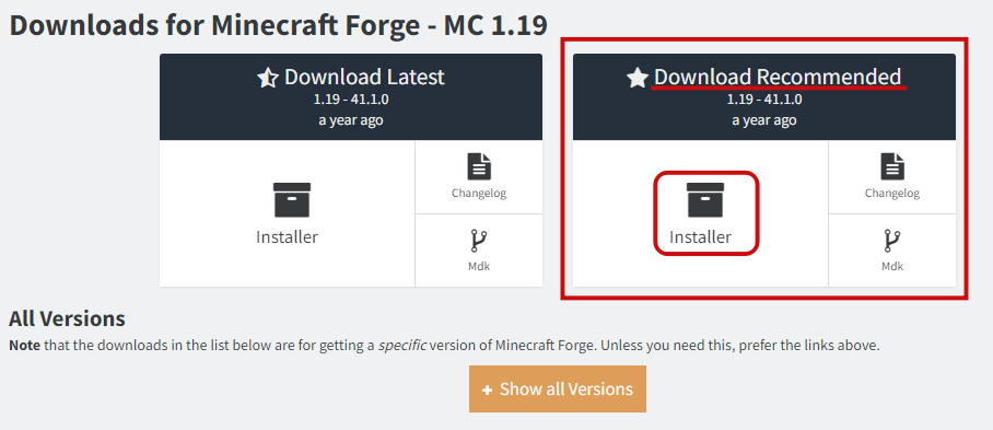 마인크래프트 [1.19/1.19.1/1.19.2/1.19.3/1.19.4] 포지[Forge] 모드[Mod] - 다운로드/적용 방법
