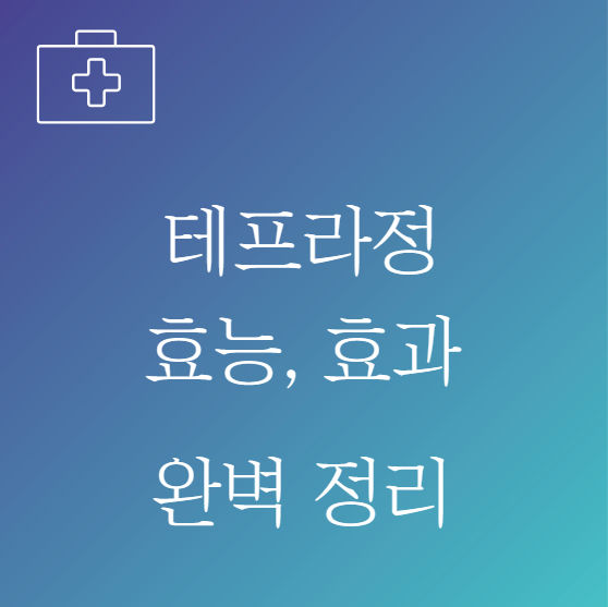부정맥용제 테프라정 40mgtepra Tab 40mg효능 효과 부작용 복용방법 완벽정리