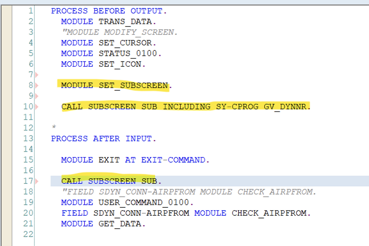 [ABAP] Subscreen 생성하기 :: yellog