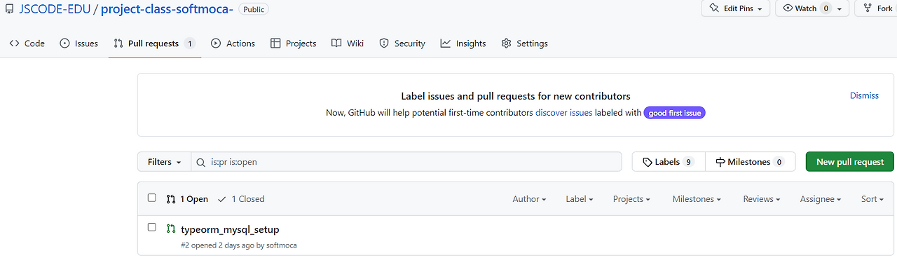 1회차 NestJS 환경세팅 및 Github세팅
