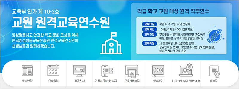 한국양성평등교육진흥원 이러닝센터 바로가기 (www.kigepe.or.kr/elearning)