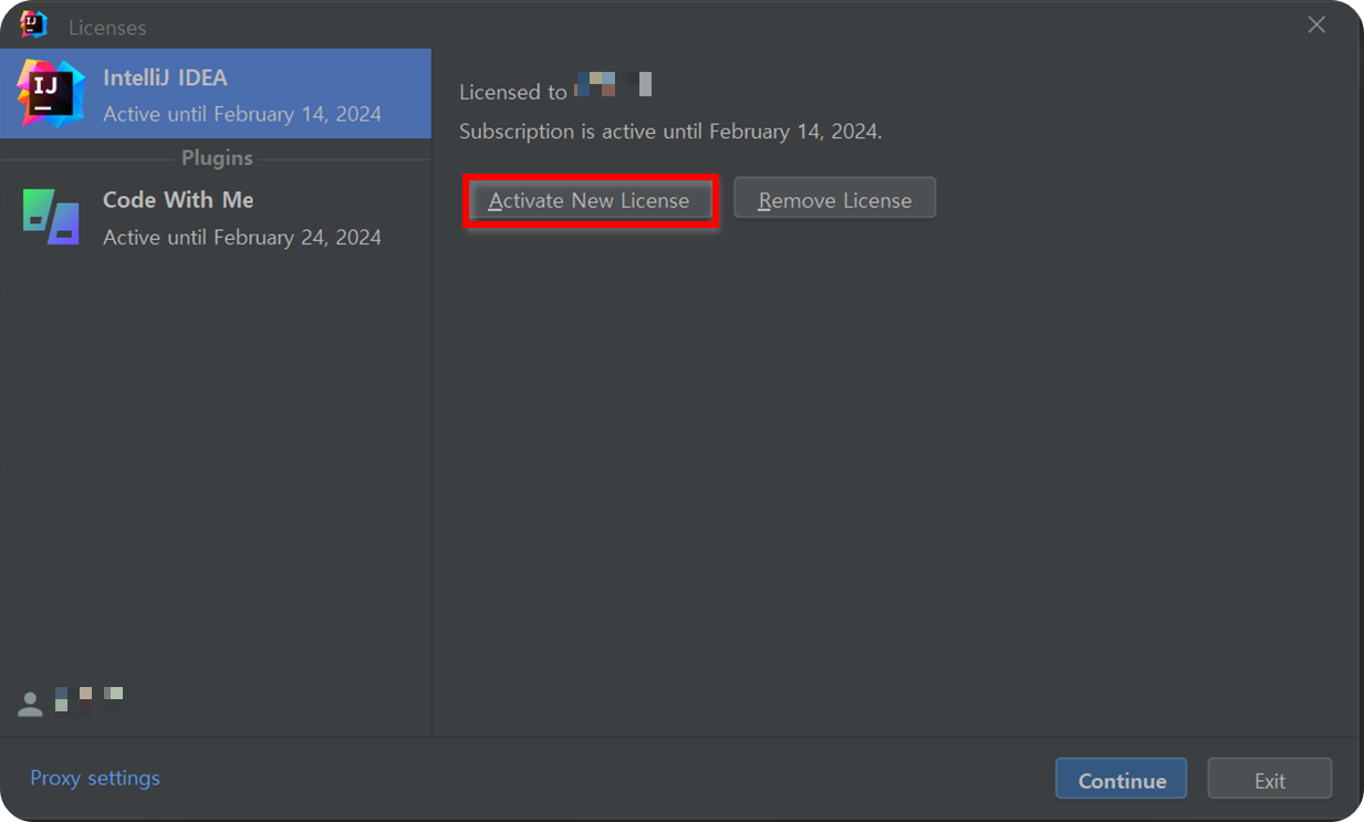 [IntelliJ] 인텔리제이 라이센스 등록 및 변경