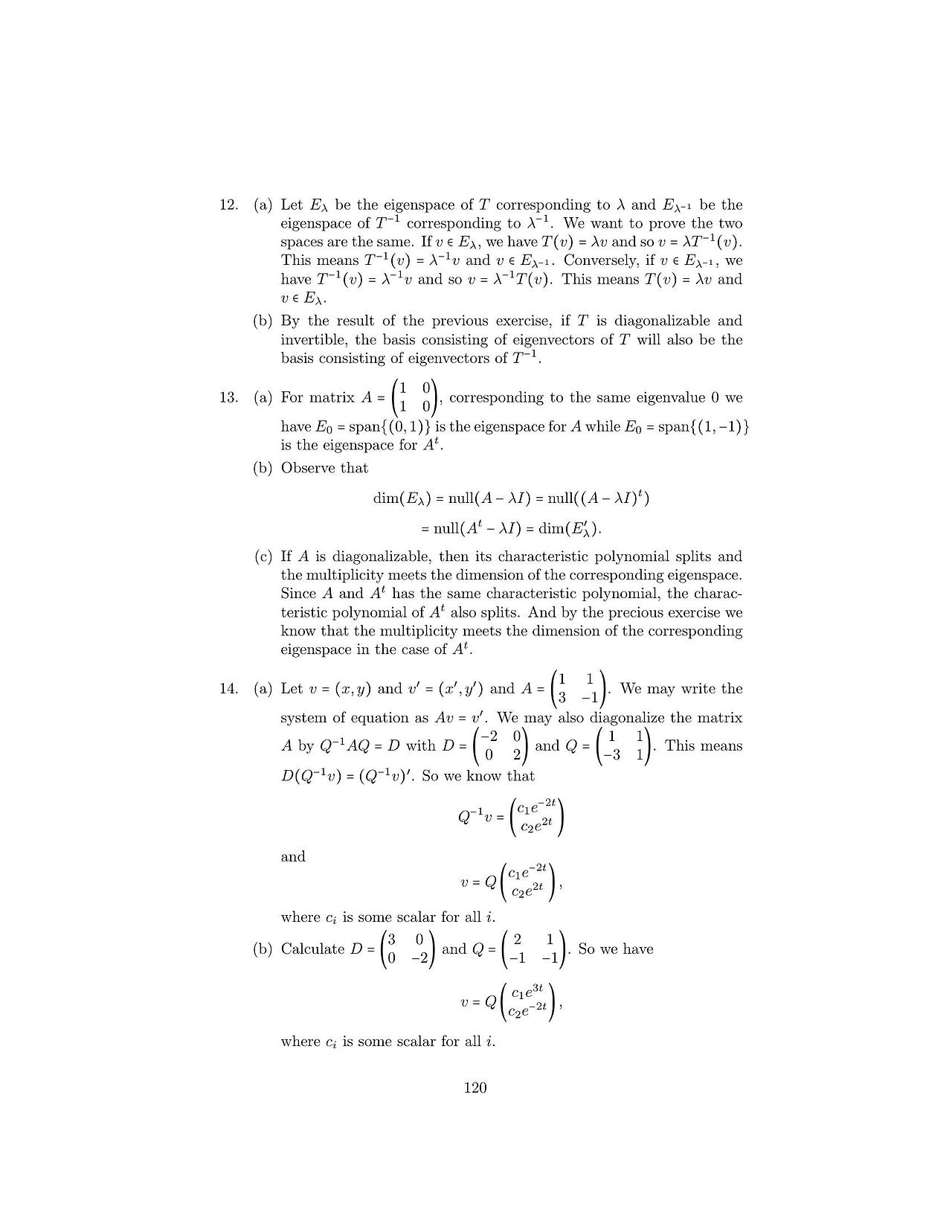 Solutions to Linear Algebra, Stephen H. Friedberg, Fourth Edition ...