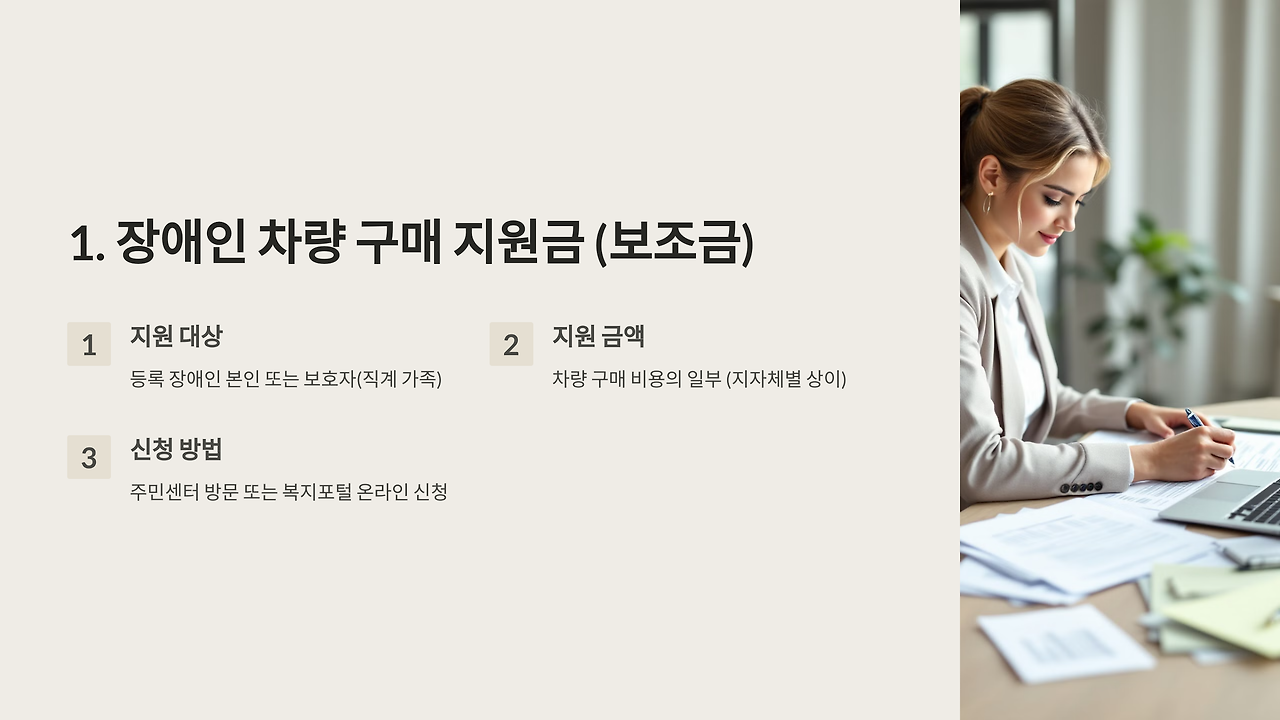 🚗 장애인 차량 구매 지원금 활용법 총정리 💰