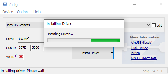 OG_Tinfoil 과 NS-USBloader 를 이용한 USB로 NSP설치 (Zadig 으로 스위치 드라이버 설치 ...