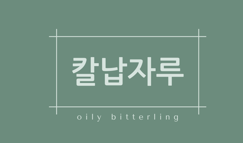 칼납자루oily Bitterling특징서식지종류천적수명몸무게꿈해몽