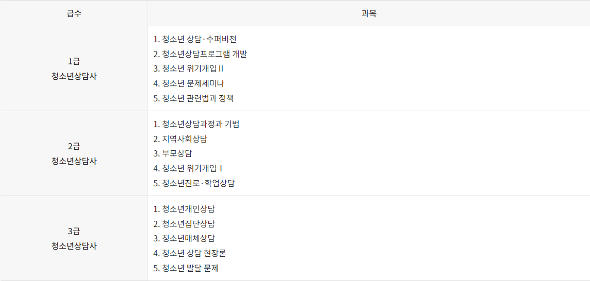 청소년상담사 정보 응시 자격 면제 조건 등급 시험 일정 시험 내용 합격자 조회 합격률 기출 문제 합격 공략